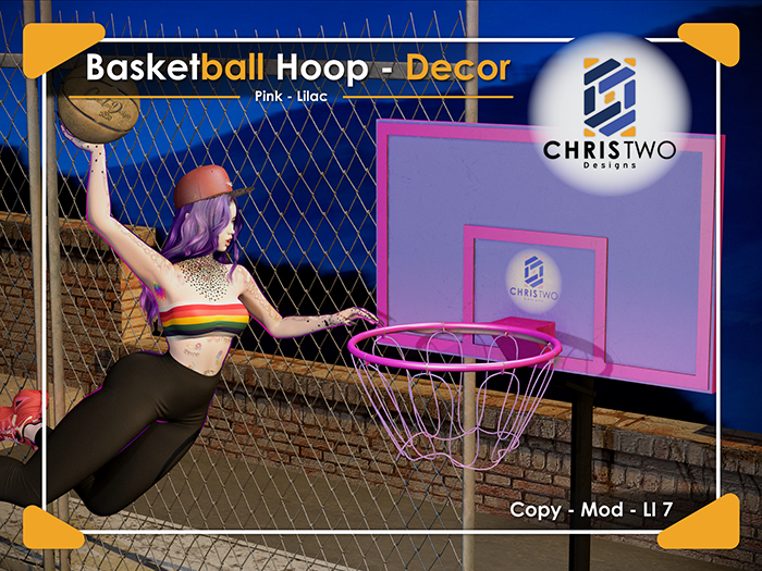 Second Life Marketplace - Basketball Hoop - Pink Lilac - [Chris Two ...